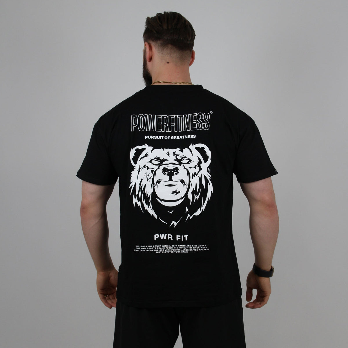 Ursa Graphic Tee (Black) – Power Fitness UK