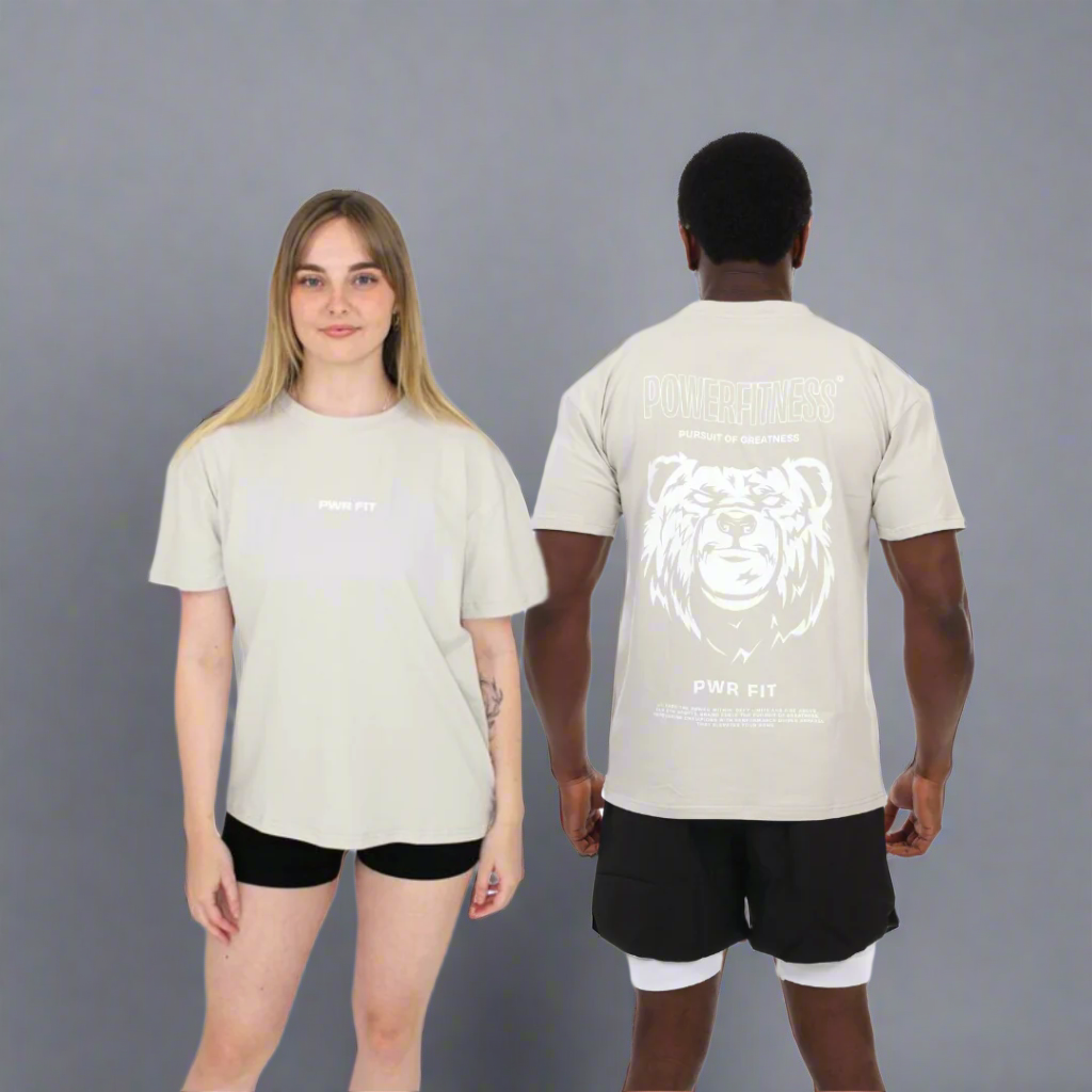 Ursa Graphic Tee (Beige) – Power Fitness UK