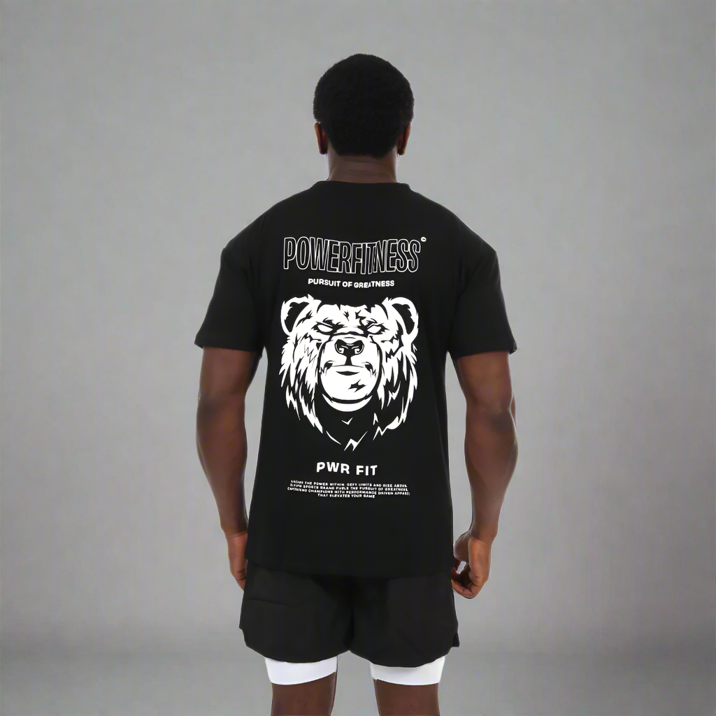 Ursa Oversized Tee (Black) – Power Fitness UK