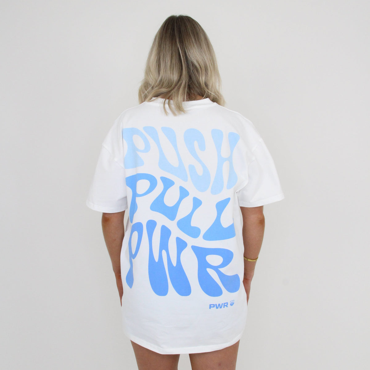 Push Pull Graphic Tee (Blue) – Power Fitness UK