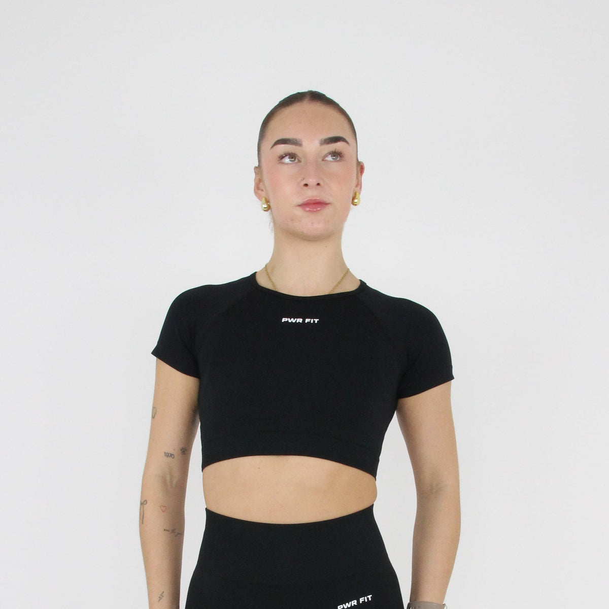 Amplify Crop Top (Graphite Black) – Power Fitness UK