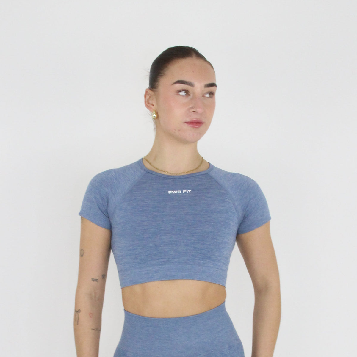 Amplify Crop Top (Slate Blue) – Power Fitness UK